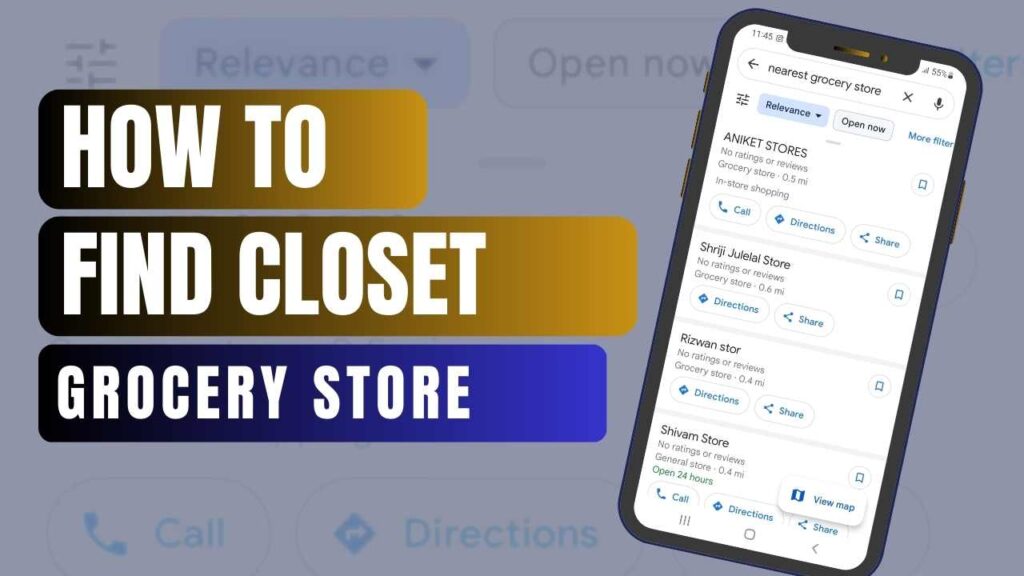 Navigate to the Closest Grocery Store with Time and Address - Beautiful You